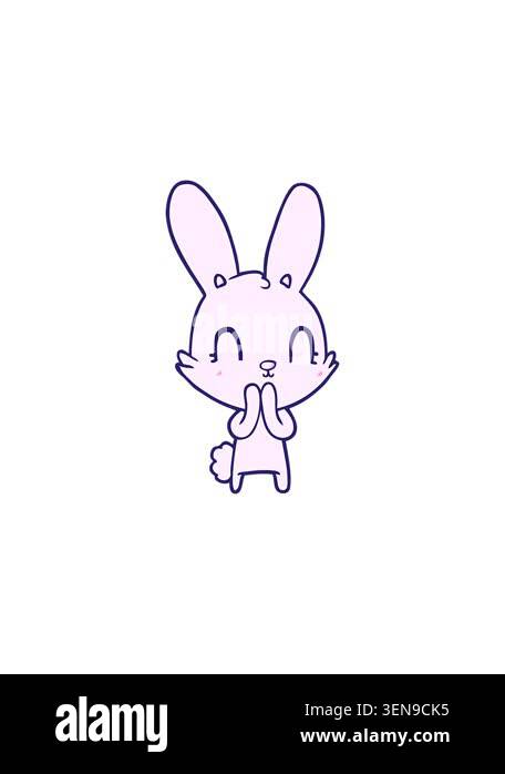 starburst effect animation of cute cartoon image of a rabbit Stock ...