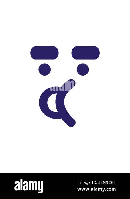 attention grabbing animation of talking face icon Stock Video Footage ...