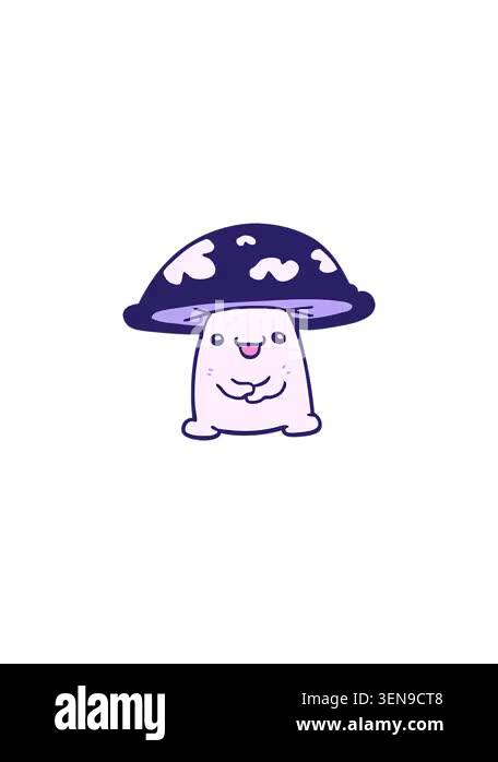 flashy sales animation of cartoon mushroom character Stock Video ...