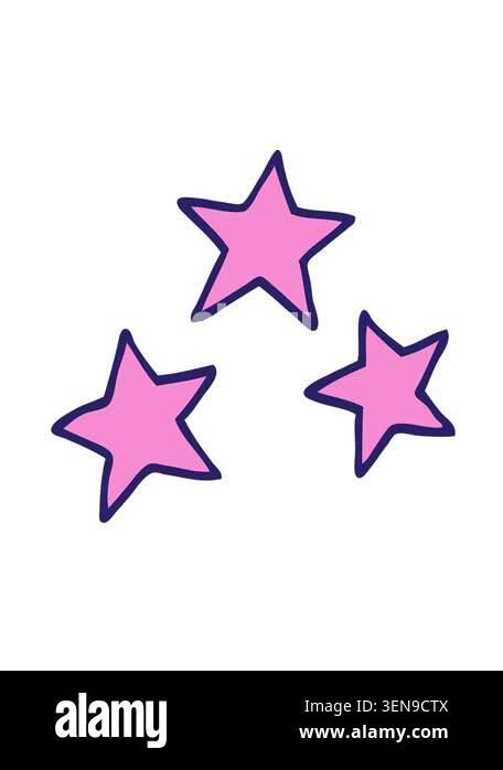 jiggle motion animation of cartoon stars Stock Video Footage - Alamy