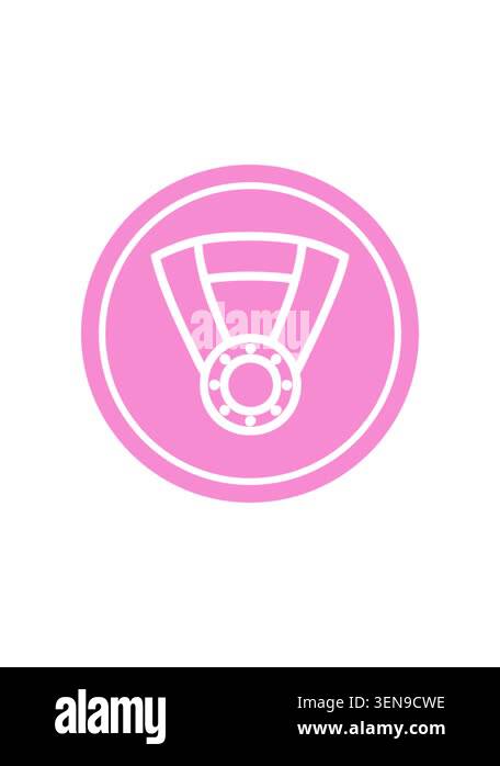 splitting effect animation of medal award circular icon symbol Stock ...