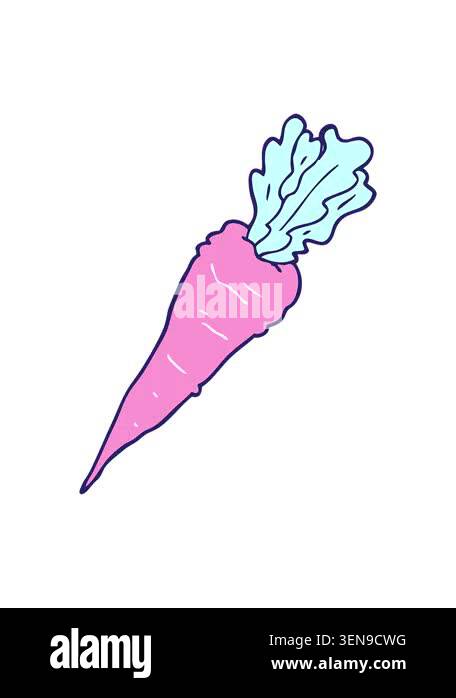 pixelize effect animation of cartoon carrot illustration Stock Video ...