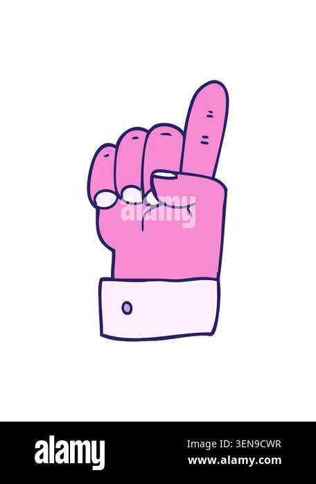 pixelize effect animation of pointing hand cartoon Stock Video Footage ...