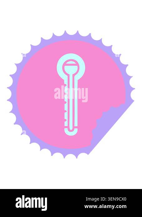 shine light effect animation of circular peeling sticker cartoon of a ...
