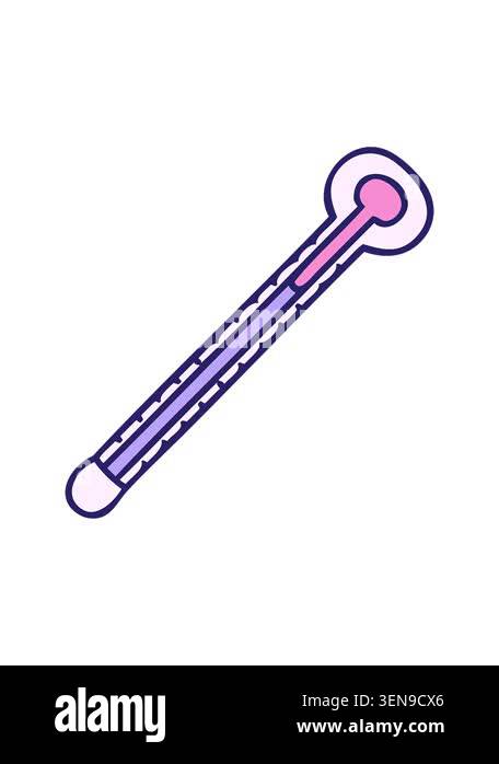 power up animation of hand drawn quirky cartoon thermometer Stock Video ...