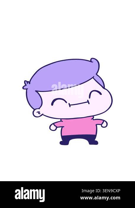 bobbing motion animation of freehand drawn cartoon of kawaii older man ...