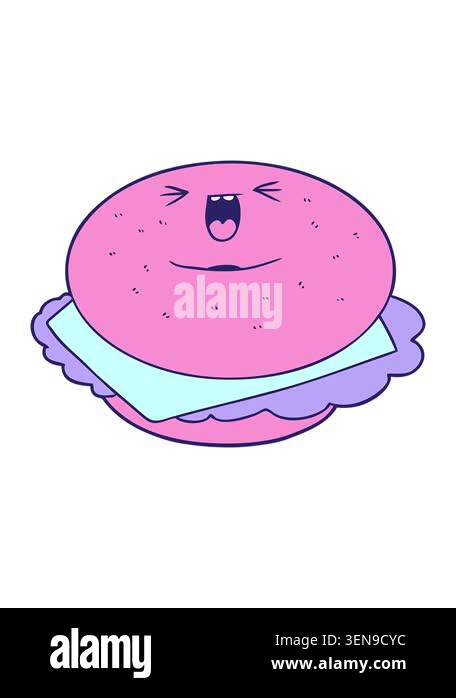 bobbing motion animation of cartoon bagel Stock Video Footage - Alamy