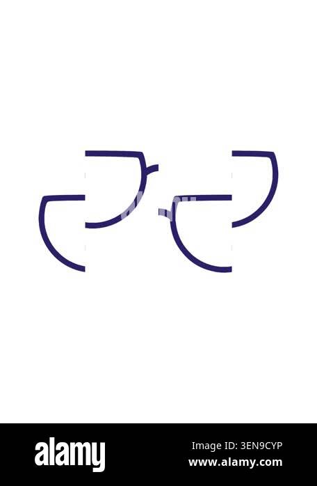 splitting motion animation of spectaclesillustration Icon Stock Video ...