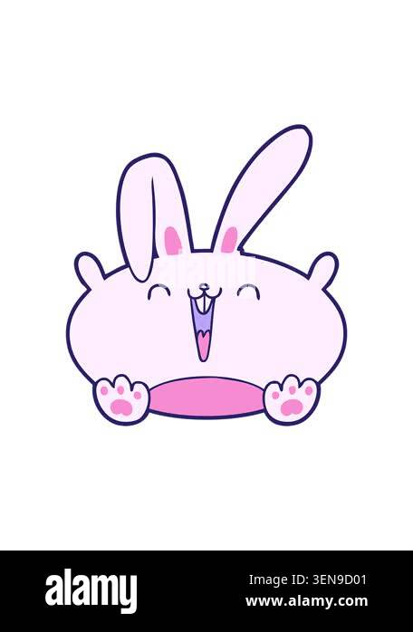 attention grabbing animation of handdrawn rabbit Stock Video Footage ...