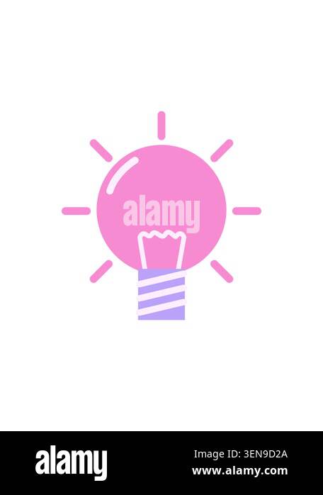 splitting effect animation of shining light bulb Stock Video Footage ...