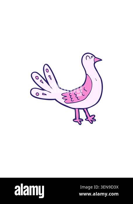 sales flash animation of retro cartoon of cute bird Stock Video Footage ...