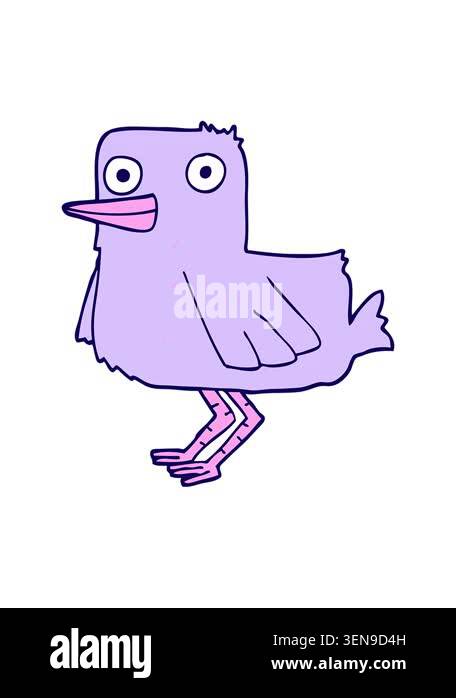 neon light effect animation of a cartoon duck Stock Video Footage - Alamy