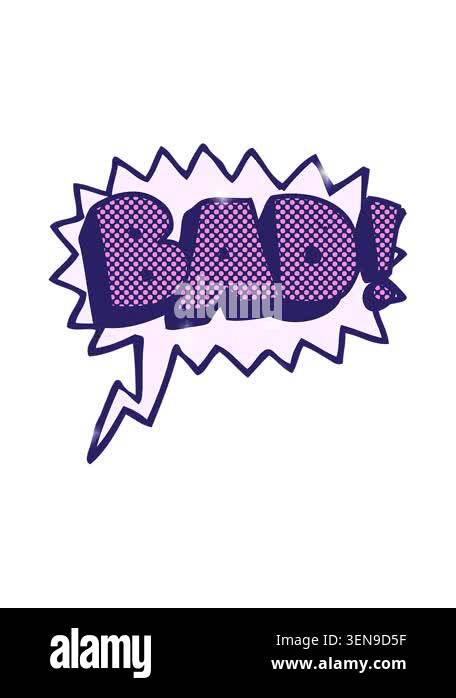 glitter effect animation of freehand drawn comic book speech bubble ...
