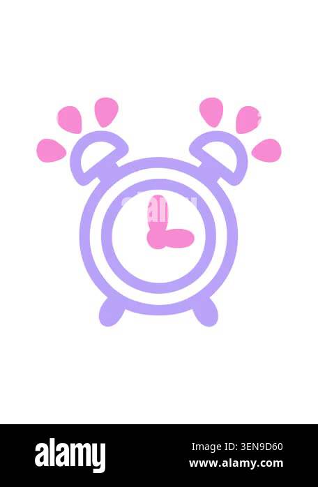 pixelize effect animation of ringing alarm clock symbol icon Stock ...