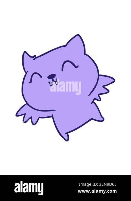 vibrating motion animation of a drawing of cute kawaii bat Stock Video ...