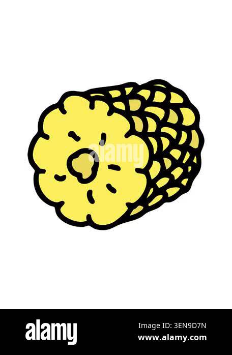 spinning motion animation of brazilian corn on the cob Stock Video ...