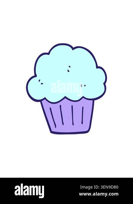 attention grabbing animation of cartoon muffin Stock Video Footage - Alamy