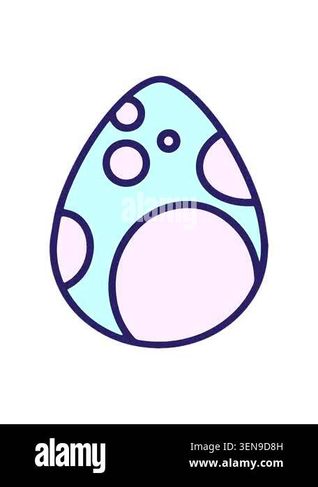 pixelize effect animation of cute easter egg design drawing Stock Video ...