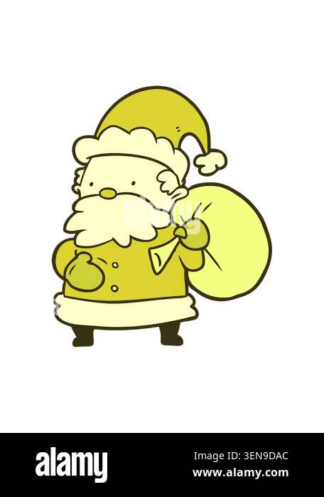 changing color animation of a cartoon santa claus Stock Video Footage ...