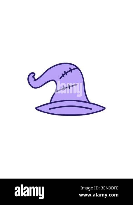 flashy sales animation of cartoon of an old wizard hat Stock Video ...