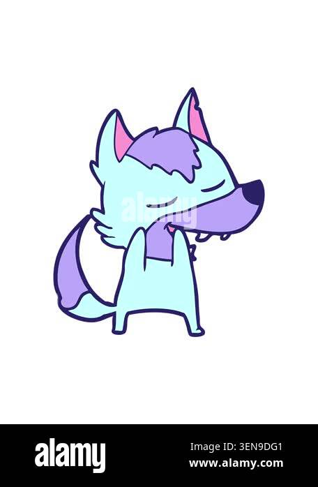 attention grabbing animation of cartoon wolf laughing Stock Video ...