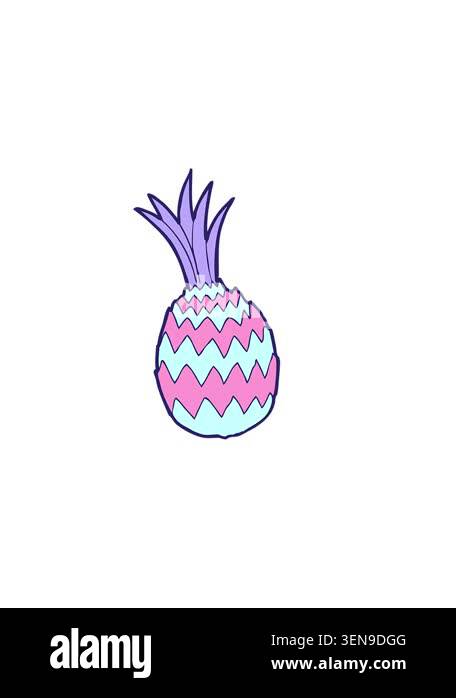horizontally vibrating animation of cartoon pineapple Stock Video ...