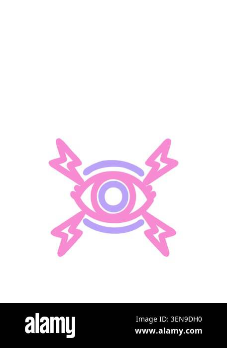 stretching up animation of mystic eye symbol icon Stock Video Footage ...