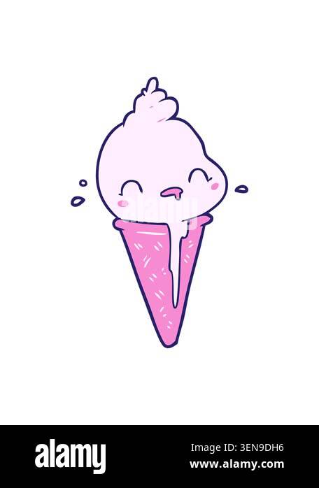 jiggle and pause animation of quirky ice cream design Stock Video ...