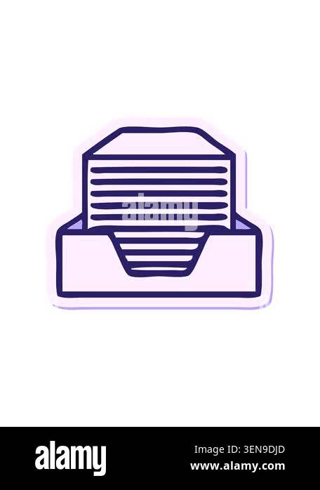 attention grabbing animation of sticker of a cute cartoon stack of ...