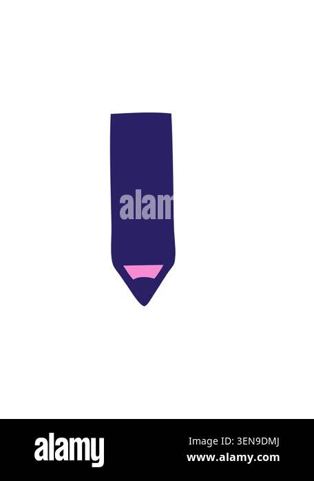 horizontally vibrating animation of cute cartoon of a red pencil Stock ...