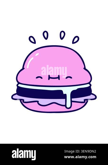 neon light effect animation of tasty burger Stock Video Footage - Alamy