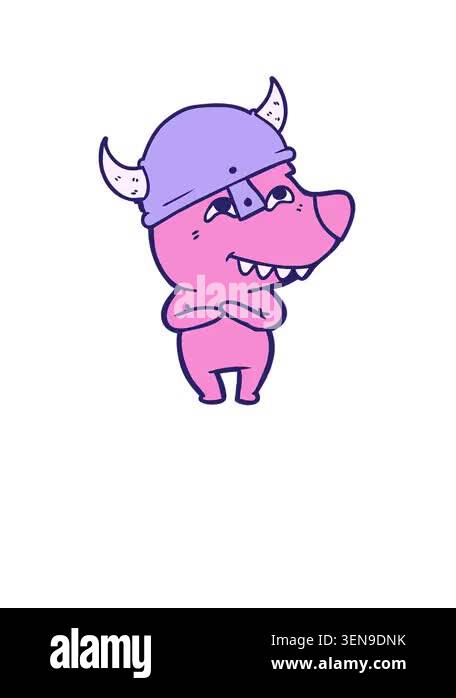 rise and float animation of cartoon bear showing teeth Stock Video ...