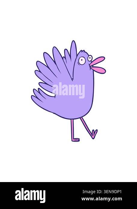 pressure popping animation of cartoon bird squawking Stock Video ...