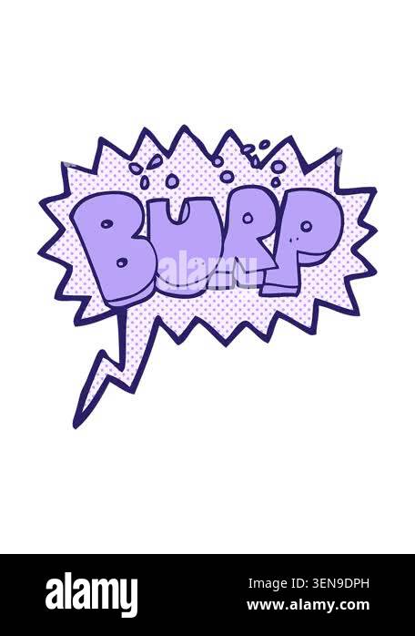power up animation of burp text Stock Video Footage - Alamy