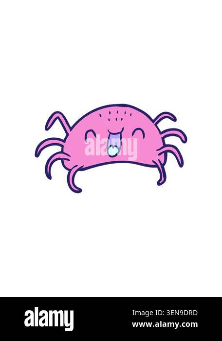 attention grabbing animation of funny cartoon halloween spider Stock ...