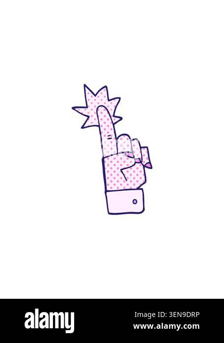 flashy sales animation of cartoon doodle pointing hand Stock Video ...