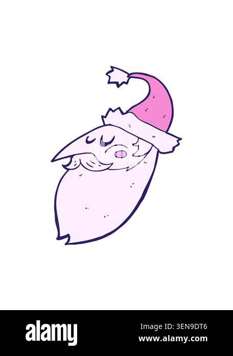 jiggle motion animation of cartoon santa face Stock Video Footage - Alamy
