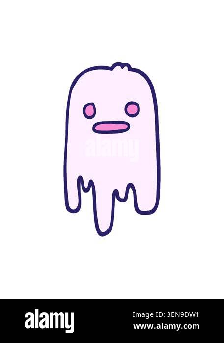 pressure popping animation of comic book style cartoon spooky ghost ...