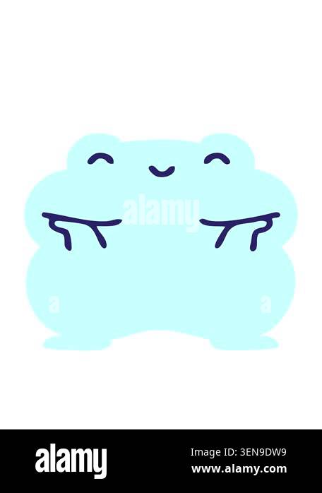 bobbing motion animation of cute cartoon frog drawing Stock Video ...