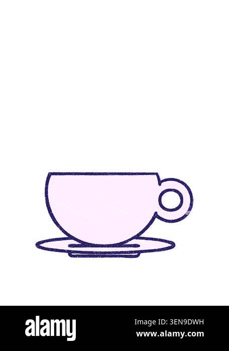 stretching up animation of Cup Chalky Drawing Stock Video Footage - Alamy