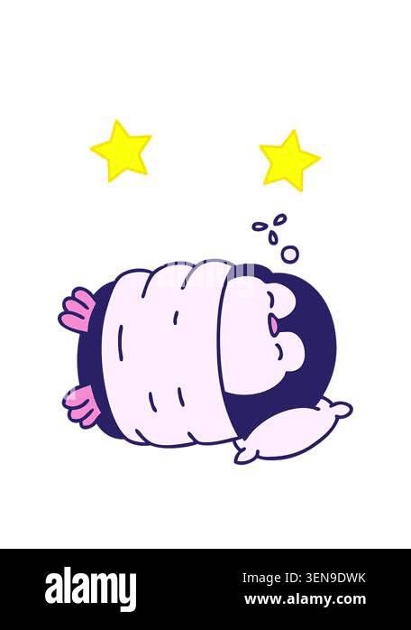 spinning stars animation of cartoon of a cute christmas penguin ...