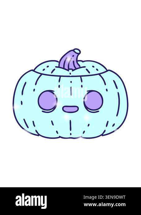 glitter effect animation of cartoon of halloween pumpkin Stock Video ...