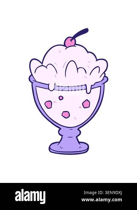 shaking motion animation of quirky cartoon tasty dessert Stock Video ...