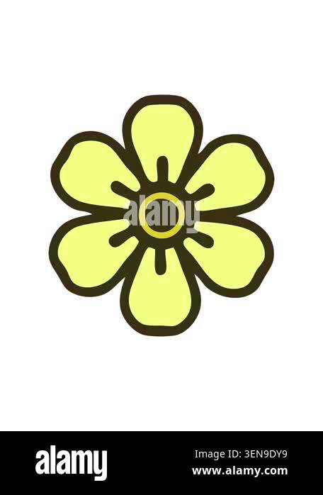 changing color animation of tattoo style decorative flower image Stock ...