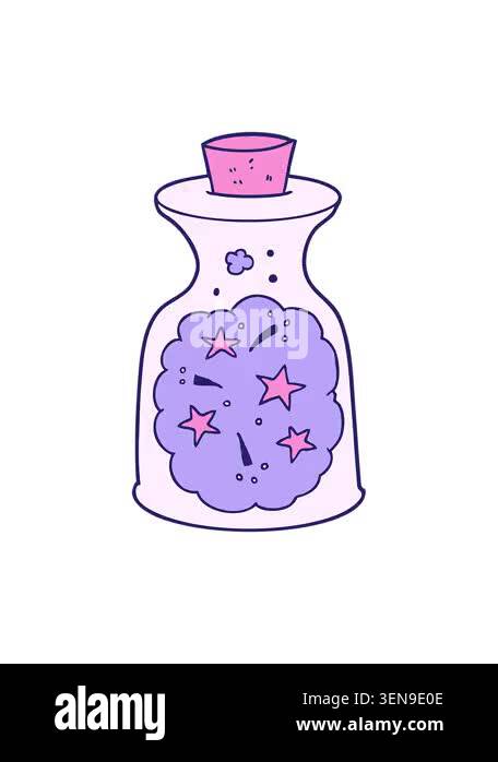 pixelize effect animation of cartoon magic potion Stock Video Footage ...