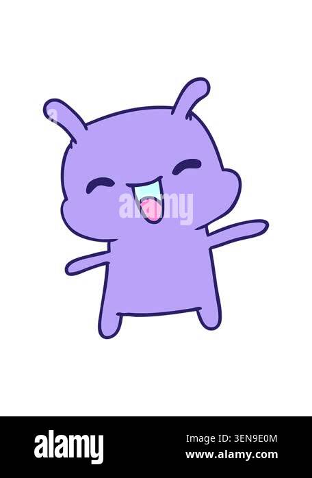 shaking motion animation of cartoon illustration kawaii cute happy ...