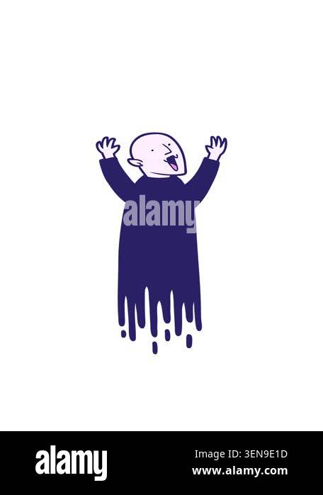 bobbing motion animation of spooky cartoon vampire Stock Video Footage ...