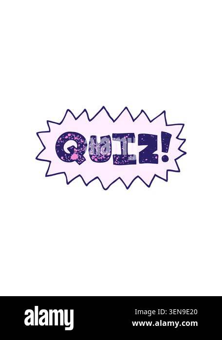 attention grabbing animation of cartoon doodle quiz sign Stock Video ...