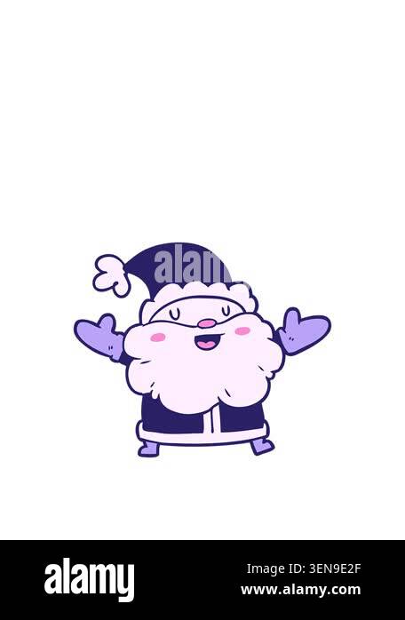 stretching up animation of cartoon santa claus design Stock Video ...