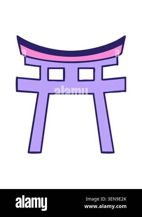 shivering motion animation of a japanese shinto torii shrine gate Stock ...